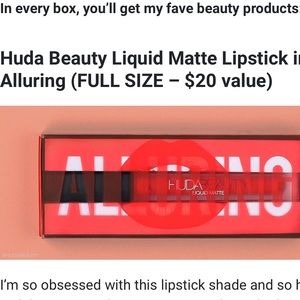 HUDA BEAUTY | Makeup | New Exclusive New Liquid Matte Shade Alluring ...